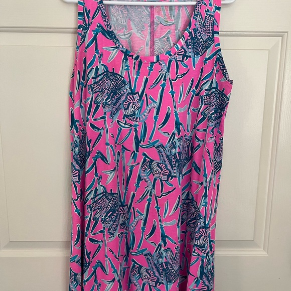 Lilly Pulitzer | Dresses | Lilly Pulitzer Pink And Green Elephant ...
